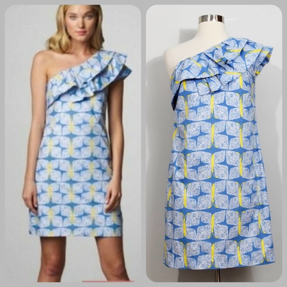 Lilly Pulitzer | Dresses | Lilly Pulitzer Sandra One Shoulder Butterfly ...